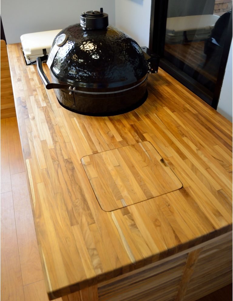 Primo Custom Teak Outdoor Kitchen - Primo Grills & Smokers | Aqua BBQ